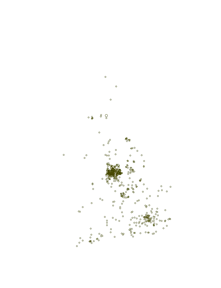 Map of the Distribution of the Surname Tickle in United Kingdom and in ...